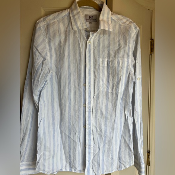 Hickey Freeman | Shirts | Hickey Freeman Light Blue And White Striped ...